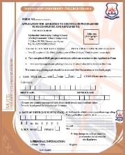 Application forms - Methodist University Ghana