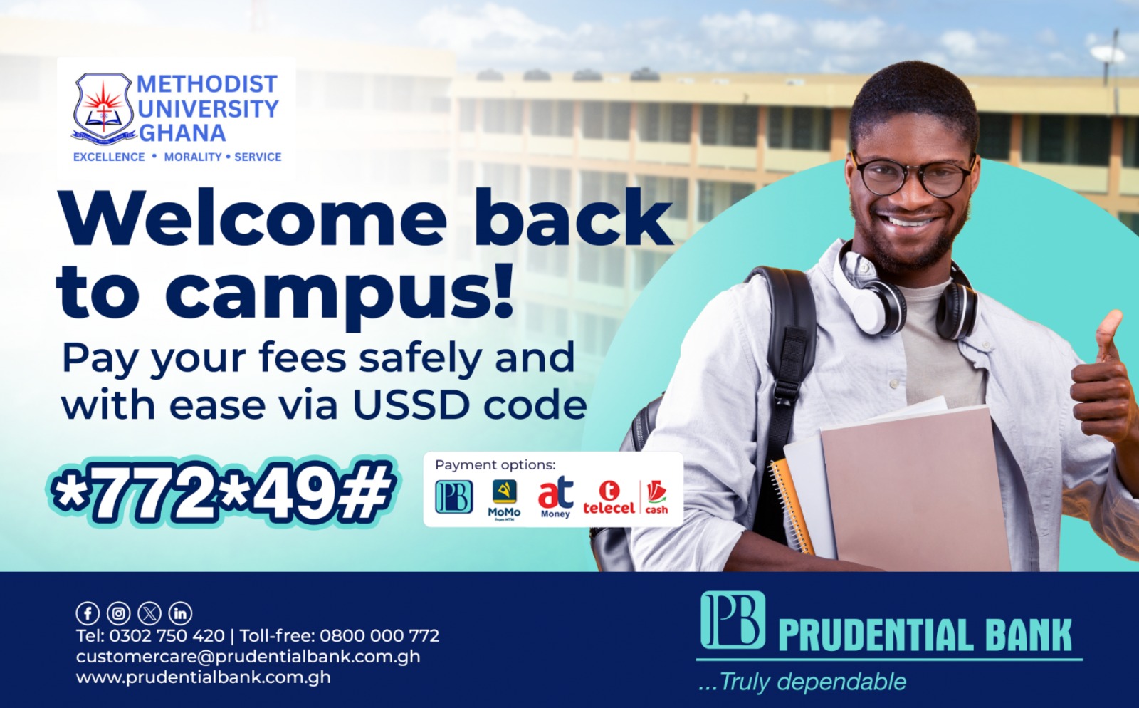 How to pay fees - Methodist University Ghana